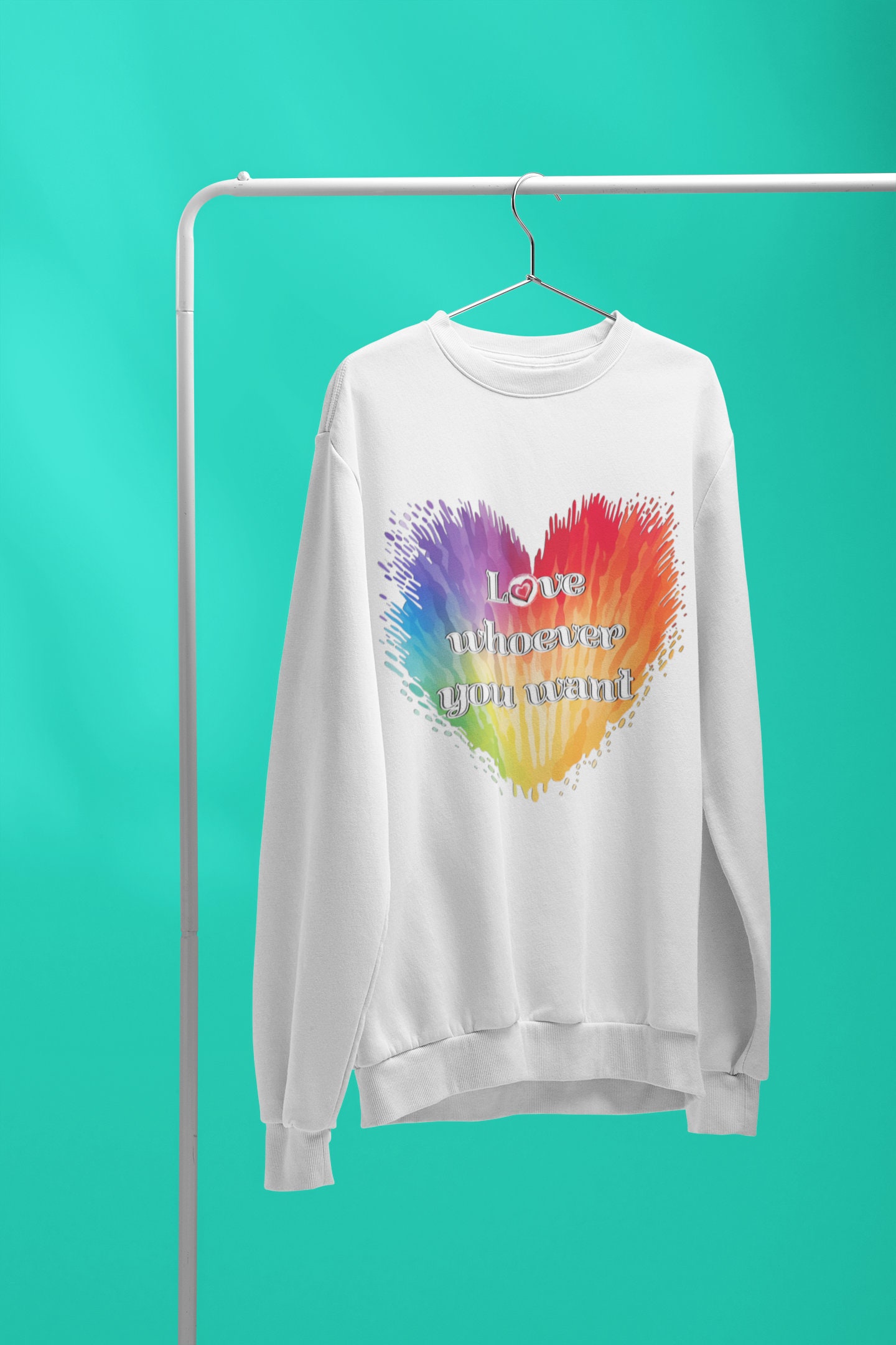 Love Whoever You Want Unisex Sweatshirt, Rainbow LGBT Pride Sweater - Etsy
