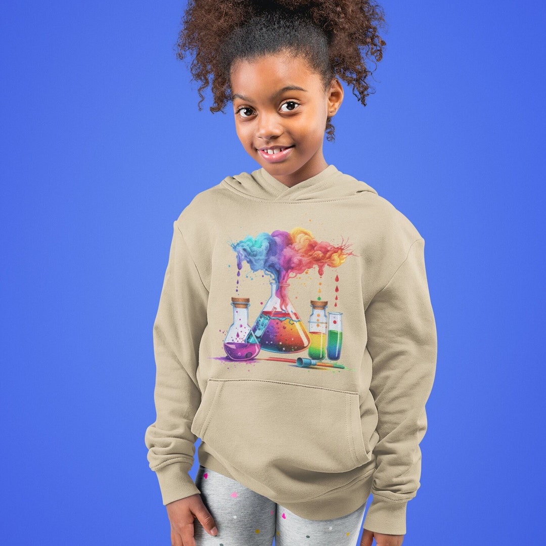 Rainbow Chemistry Kids Hoodie, Science Unisex Pullover, Birthday Gift ...