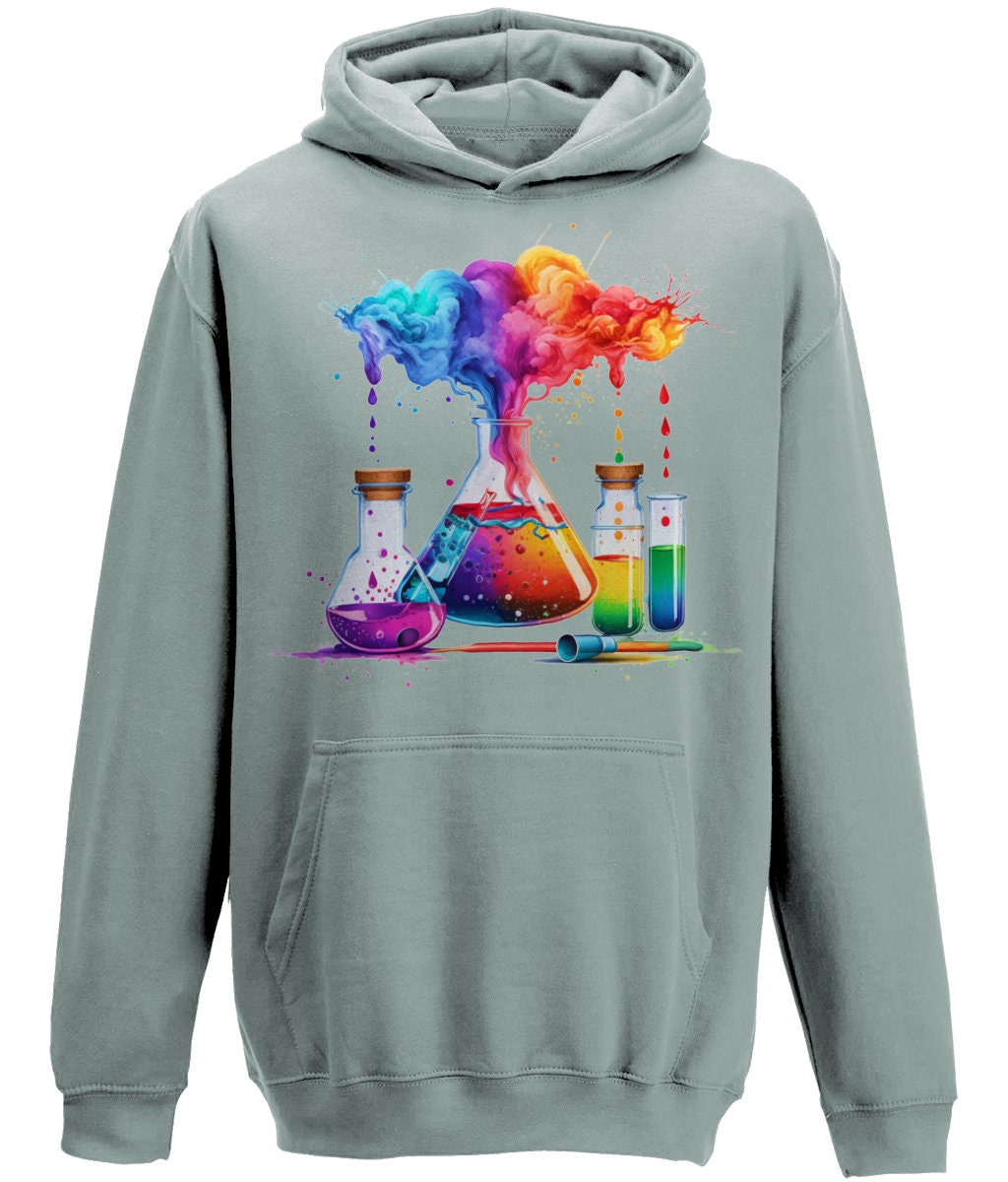 Rainbow Chemistry Kids Hoodie Science Unisex Pullover - Etsy