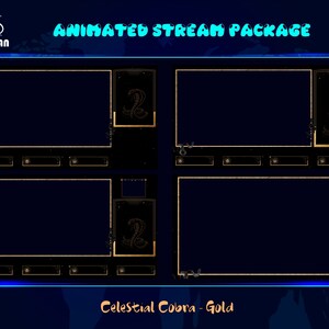 Celestial Cobra Animated Stream Overlay Bundle, Celestial Snake Twitch ...