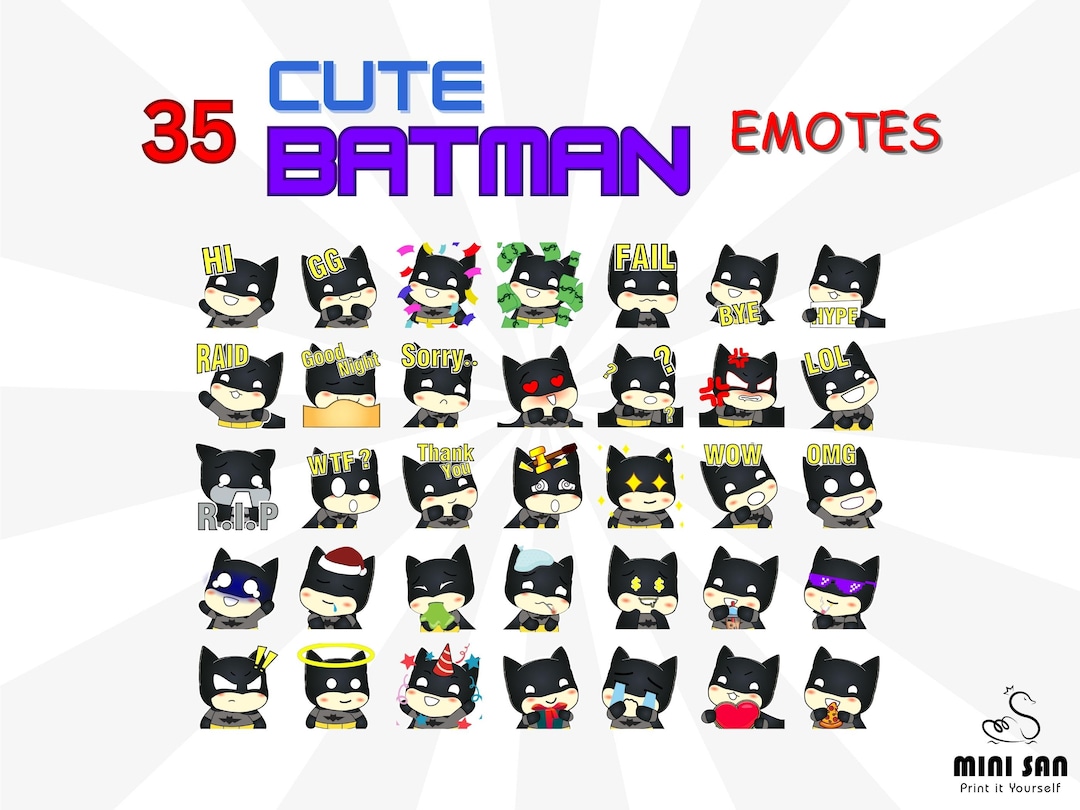 35 Cute Bat Boy Emotes Pack, Twitch Emotes Pack, Discord Emotes Pack ...