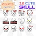 12 Animated Cute Skull Emotes, Lol Emote, Hype Emote, GG Emote, Raid ...