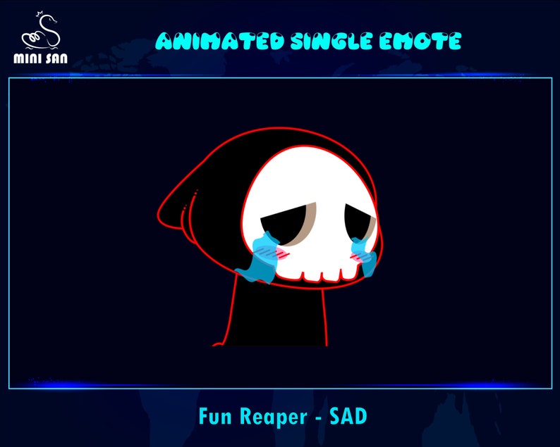 Animated Cute Sad Reaper Emote, Cute Sad Reaper Twitch Emote, Sad ...