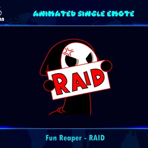 Animated Cute RAID Reaper Emote, Cute RAID Reaper Twitch Emote, Cute ...