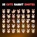 35 Cute Yellow Rabbit Emotes Pack, Twitch Emotes Pack, Discord Emotes ...