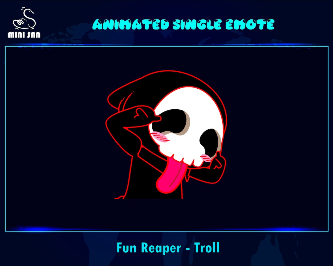 Animated Troll Cute Reaper Emote, Cute Reaper Twitch Emote, Cute Reaper ...