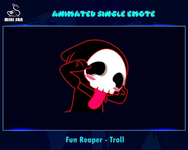 Animated Troll Cute Reaper Emote, Cute Reaper Twitch Emote, Cute Reaper ...