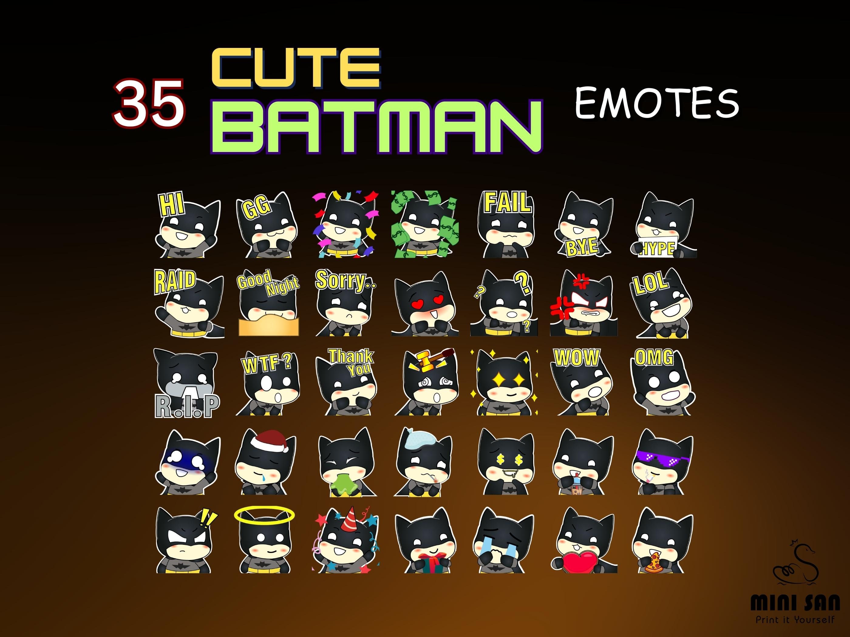 35 Cute Bat Boy Emotes Pack, Twitch Emotes Pack, Discord Emotes Pack ...