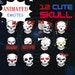 12 Animated Cute Skull Emotes, Lol Emote, Hype Emote, GG Emote, Raid ...