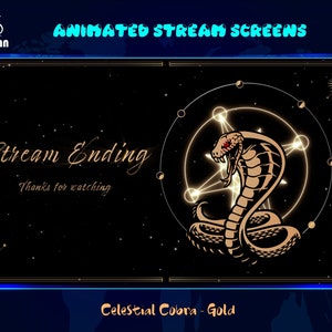 Celestial Cobra Animated Stream Overlay, Celestial Snake Twitch Overlay ...