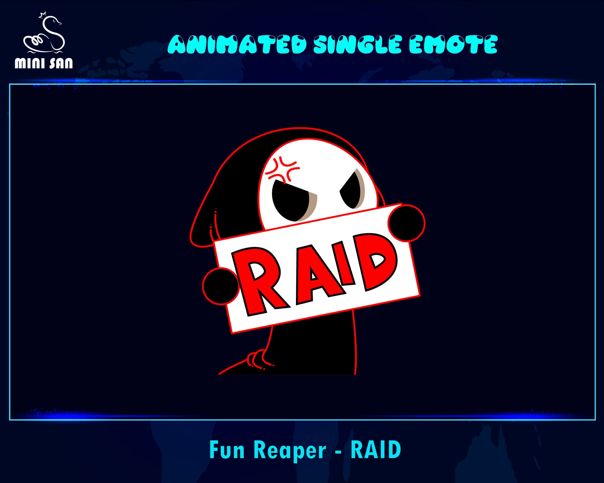 Animated Cute RAID Reaper Emote, Cute RAID Reaper Twitch Emote, Cute ...