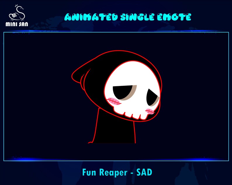 Animated Cute Sad Reaper Emote, Cute Sad Reaper Twitch Emote, Sad ...
