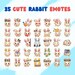 35 Cute Yellow Rabbit Emotes Pack, Twitch Emotes Pack, Discord Emotes ...