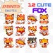 12 Animated Cute Fox Emotes, Animated Twitch Emotes Pack, Discord ...