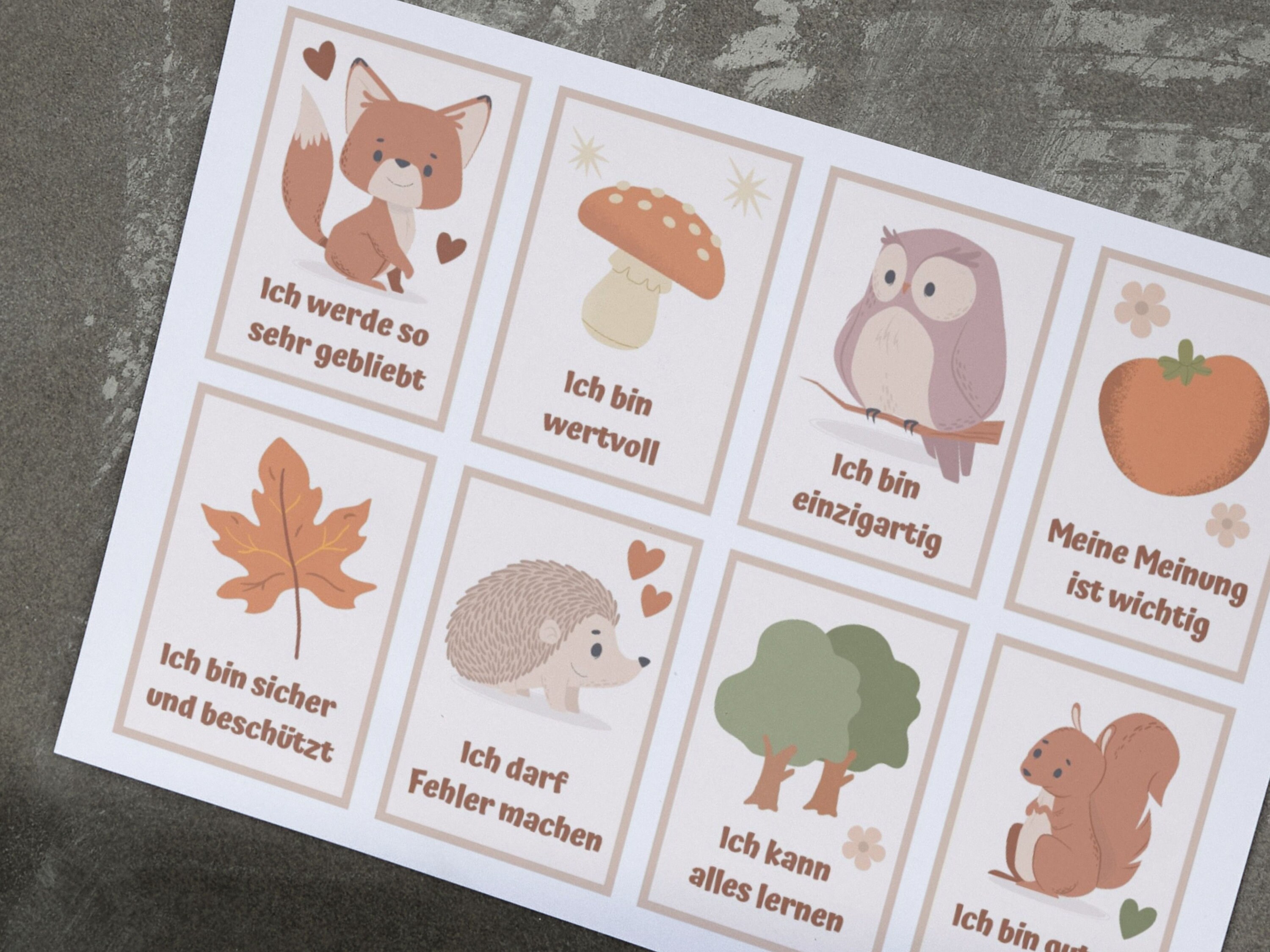 Affirmation Cards Kids, Positive Affirmations for Kids, Forest Animals ...