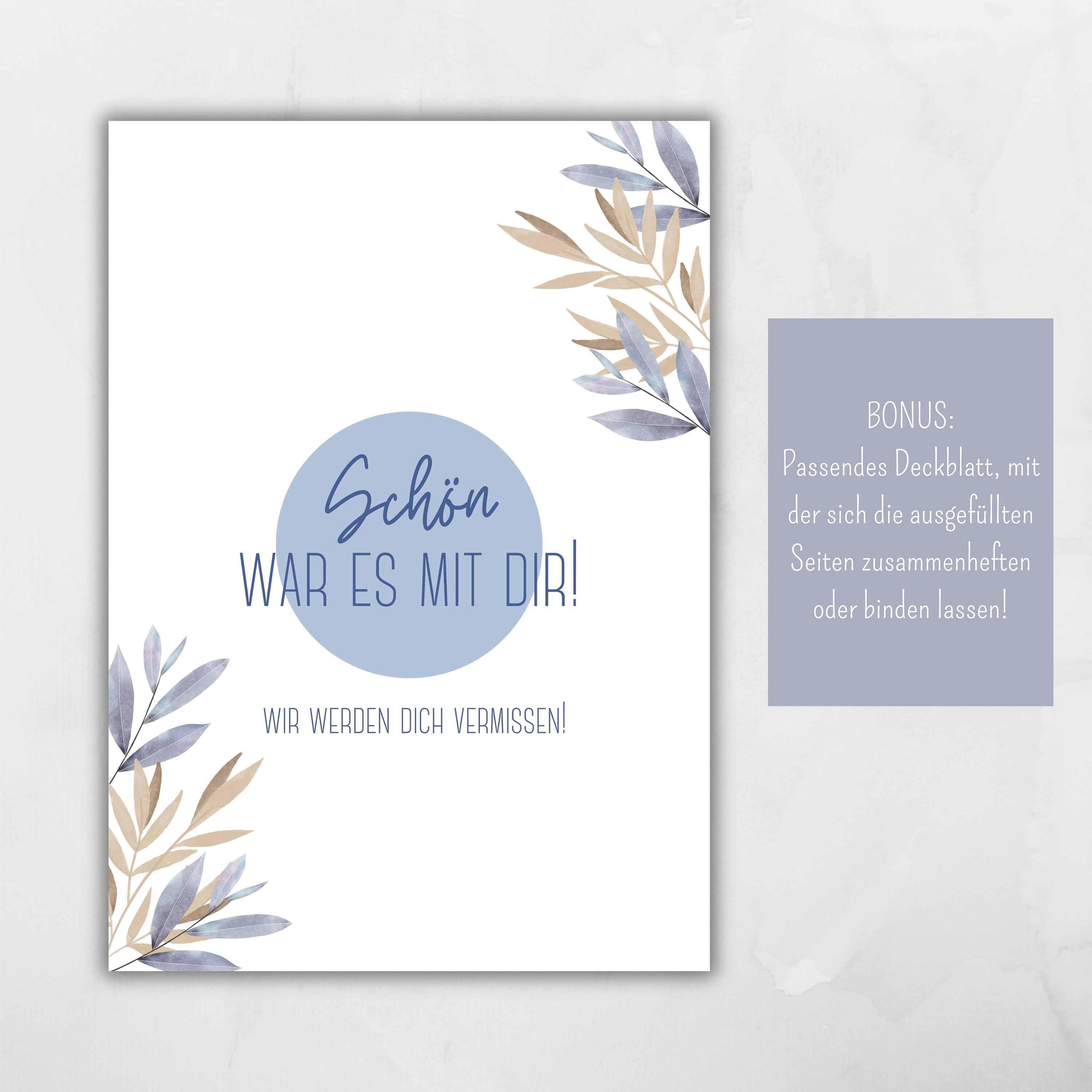 Ausfüllkarte Kollegen, Abschiedsgeschenk Kollegin, Freundebuch ...