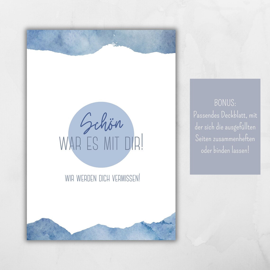 Fill-in Card for Colleagues, Farewell Gift for Colleagues, Friends ...