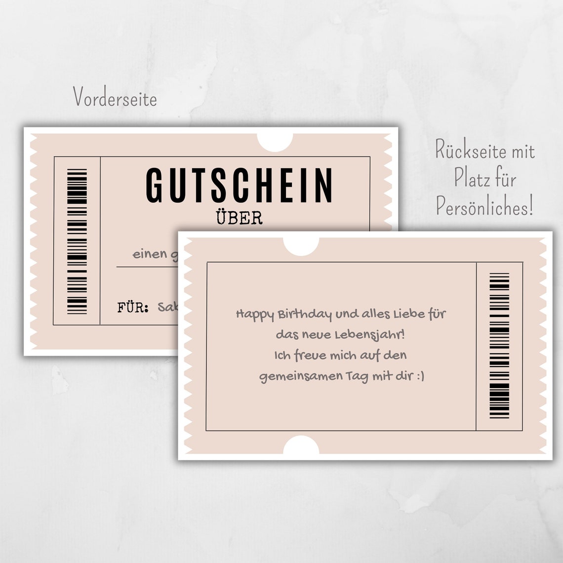 Blank Voucher Template to Fill Out Customizable Voucher - Etsy