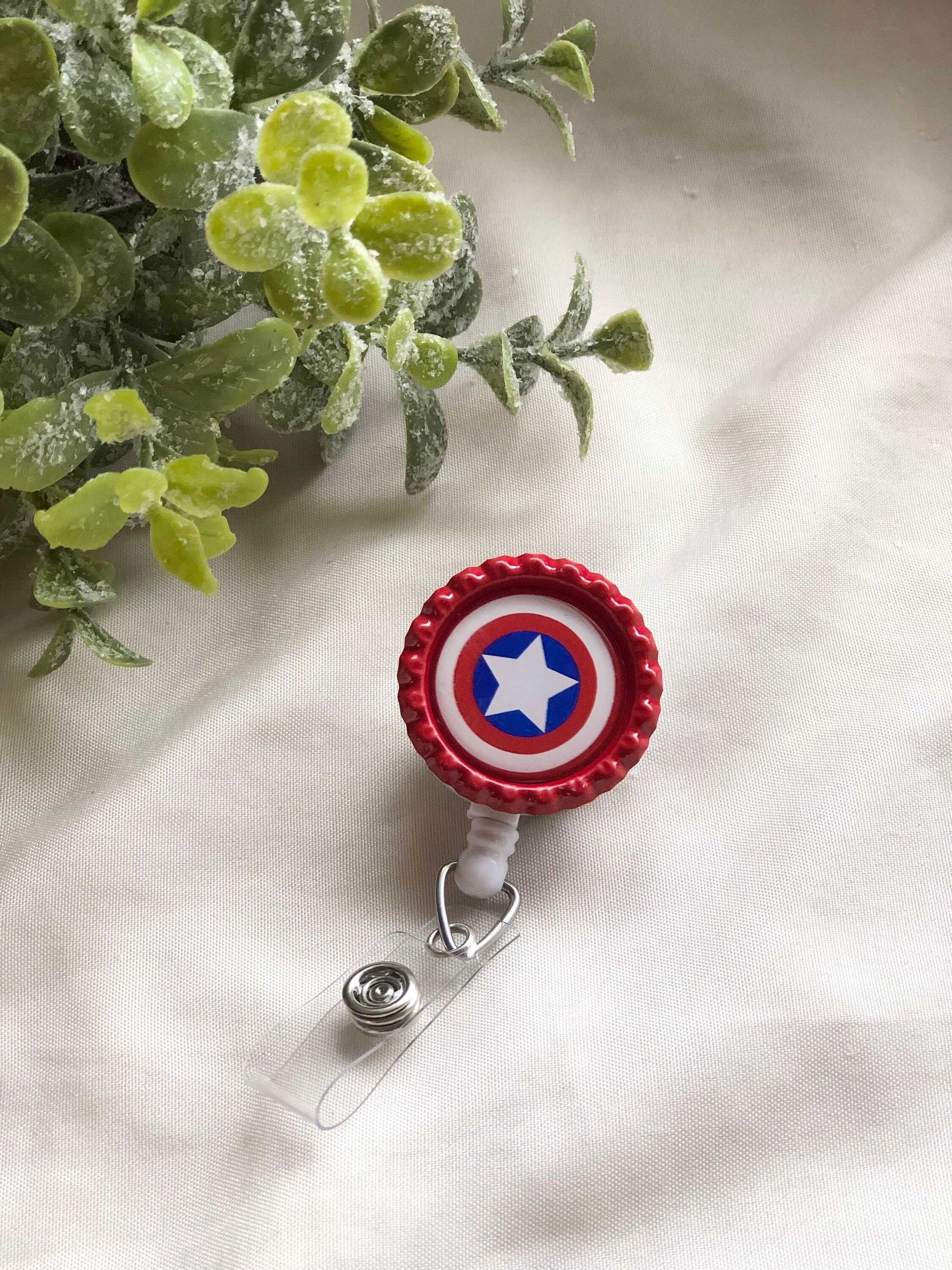 Badge Reels, Captain America Badge Reel - Etsy