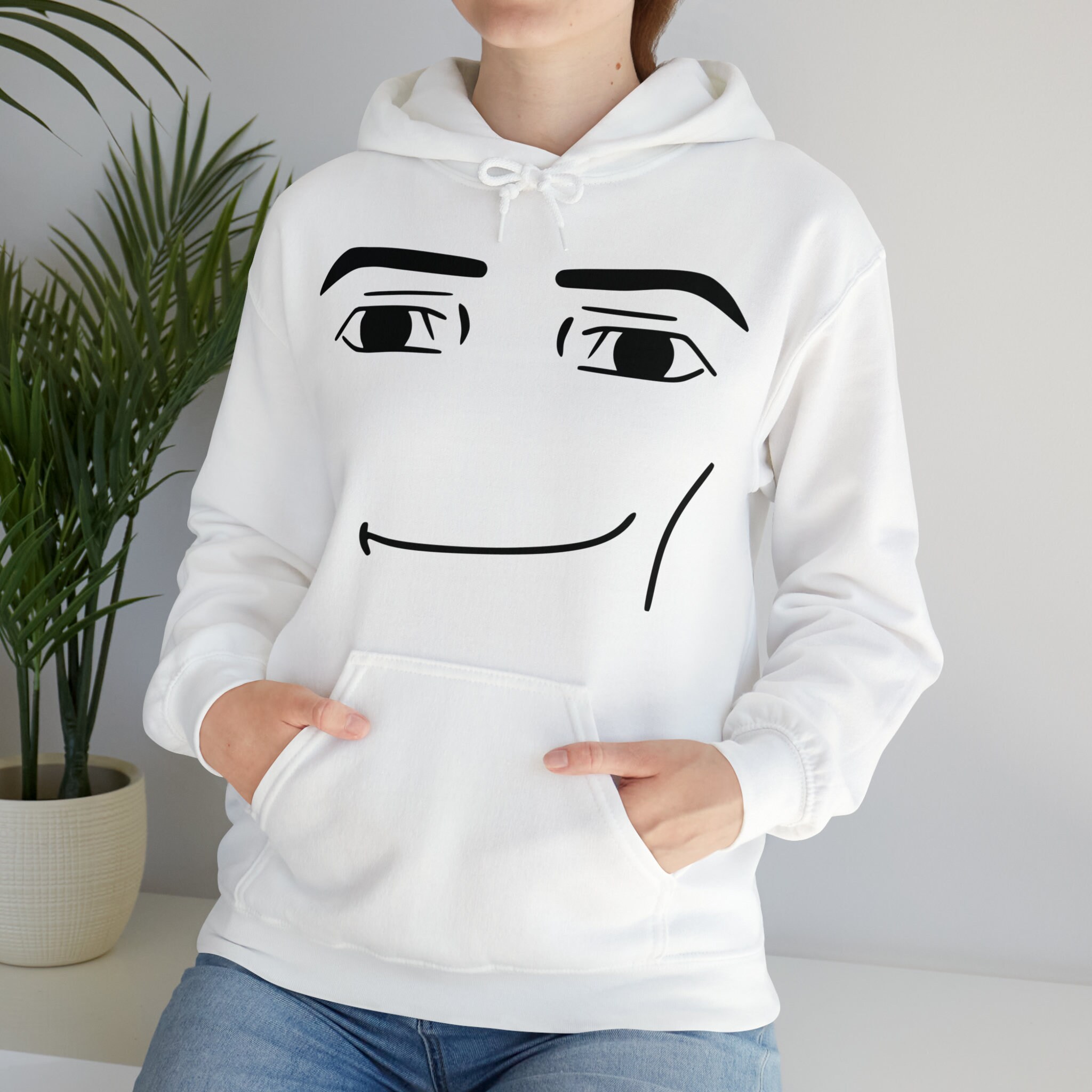 Roblox Man Face Hooded Sweatshirt - Etsy