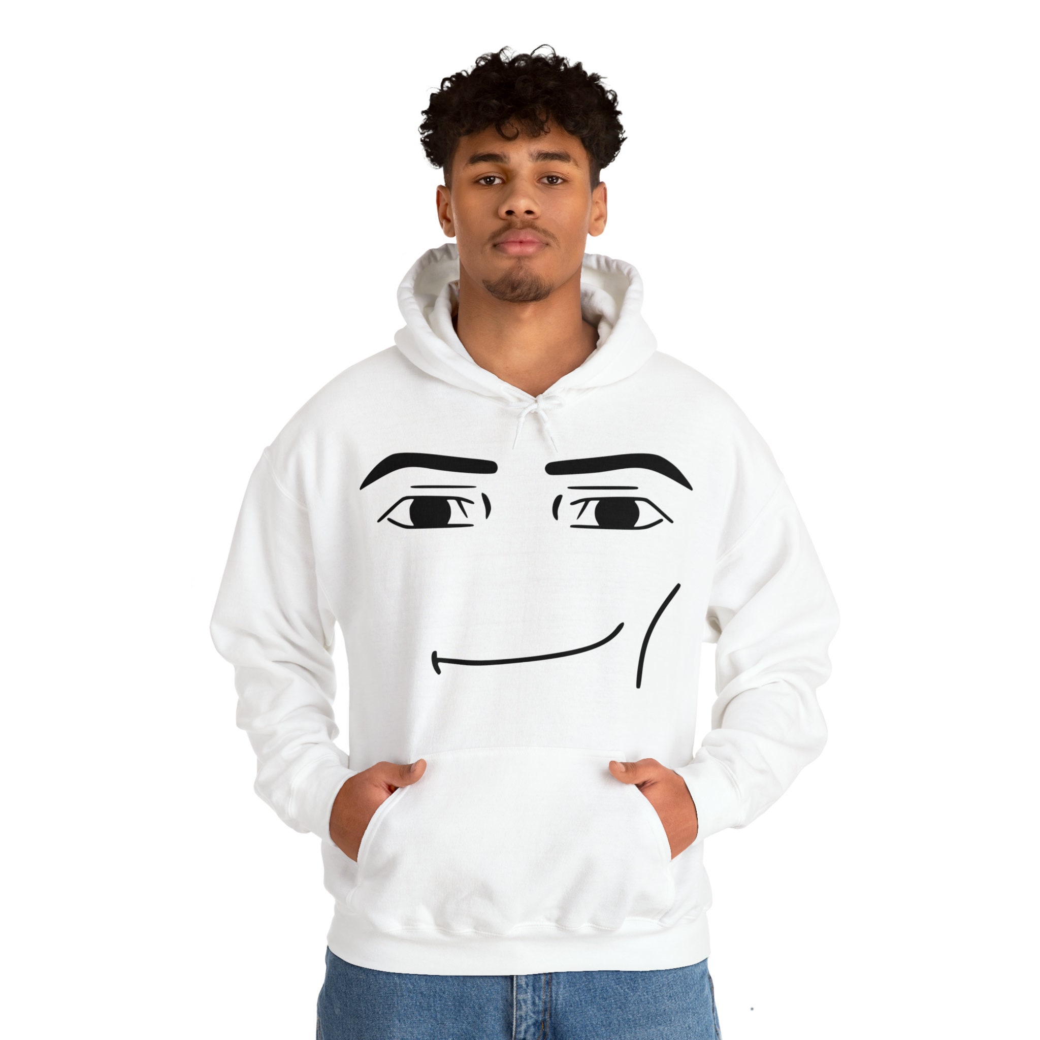 Roblox Man Face Hooded Sweatshirt - Etsy