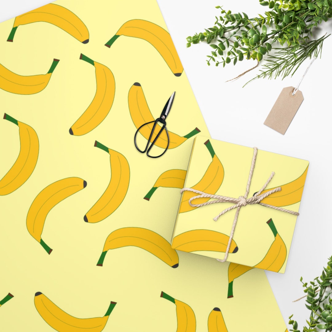 Unique Wrapping Paper Baby Shower Fun Fruit Wrapping Paper Banana ...