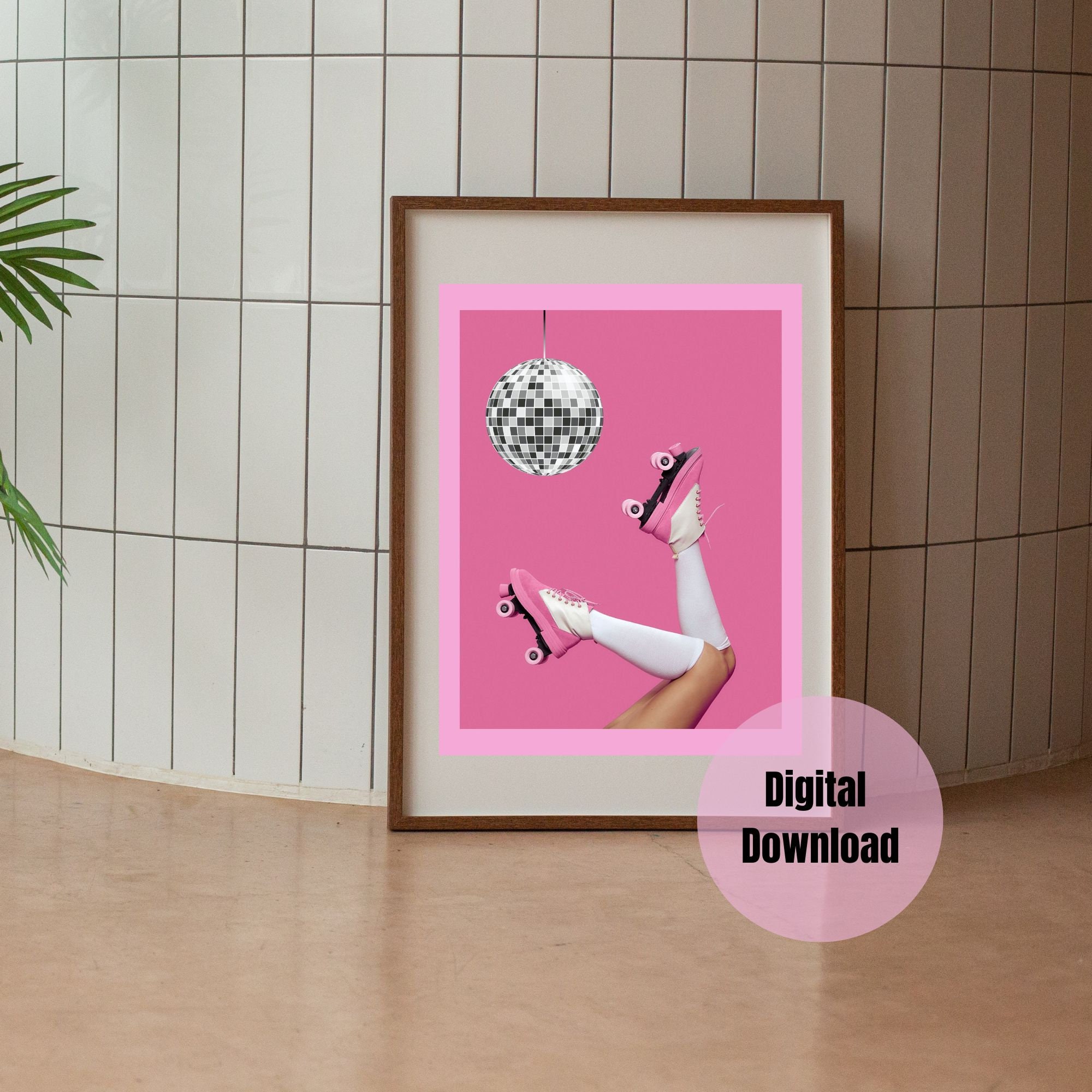 Retro Disco Art Print Digital Download Colorful Art Preppy Poster Fun ...