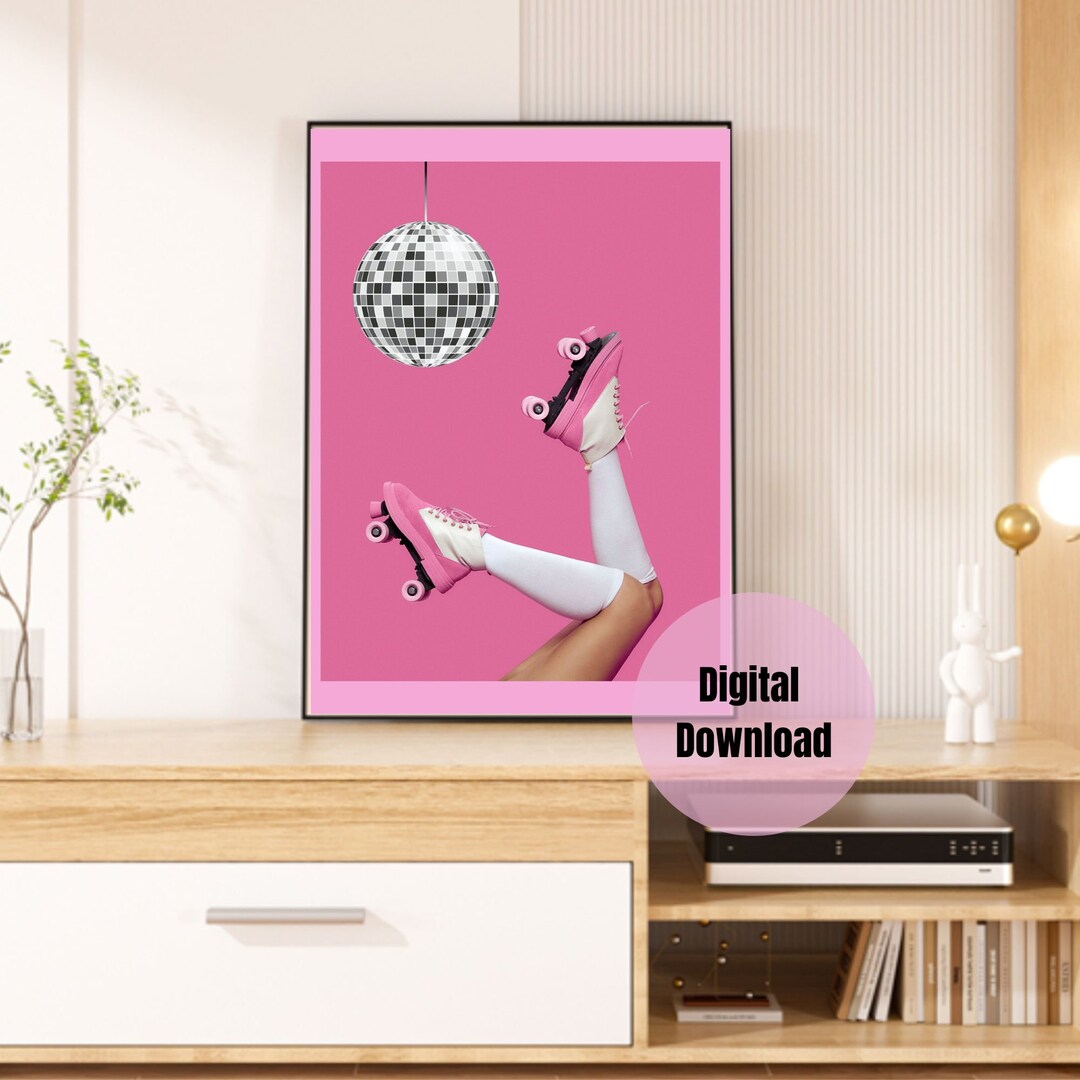 Retro Disco Art Print Digital Download Colorful Art Preppy Poster Fun ...