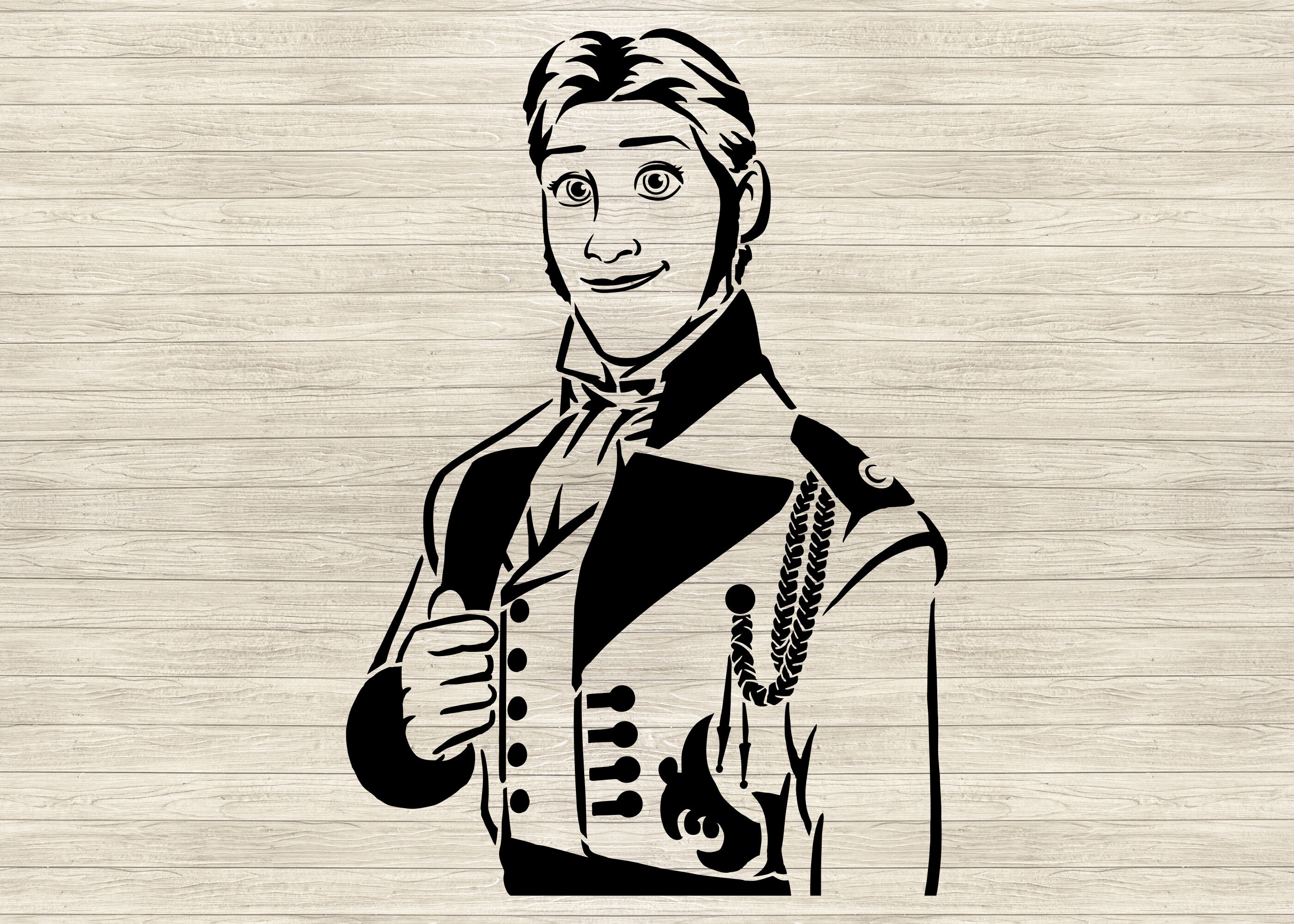 Frozen Snow Prince Stencil Art, Prince of Southern Isles Kingdom, SVG ...