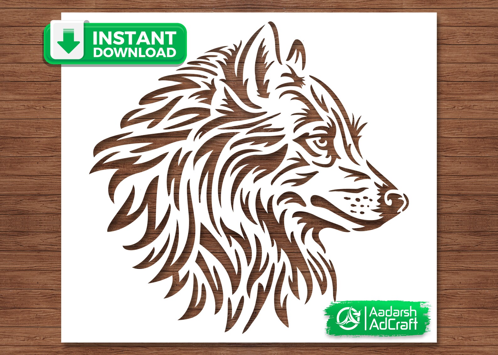Wolf Side Face Stencil Art Wolf Stencil Vector SVG Dxf - Etsy Canada