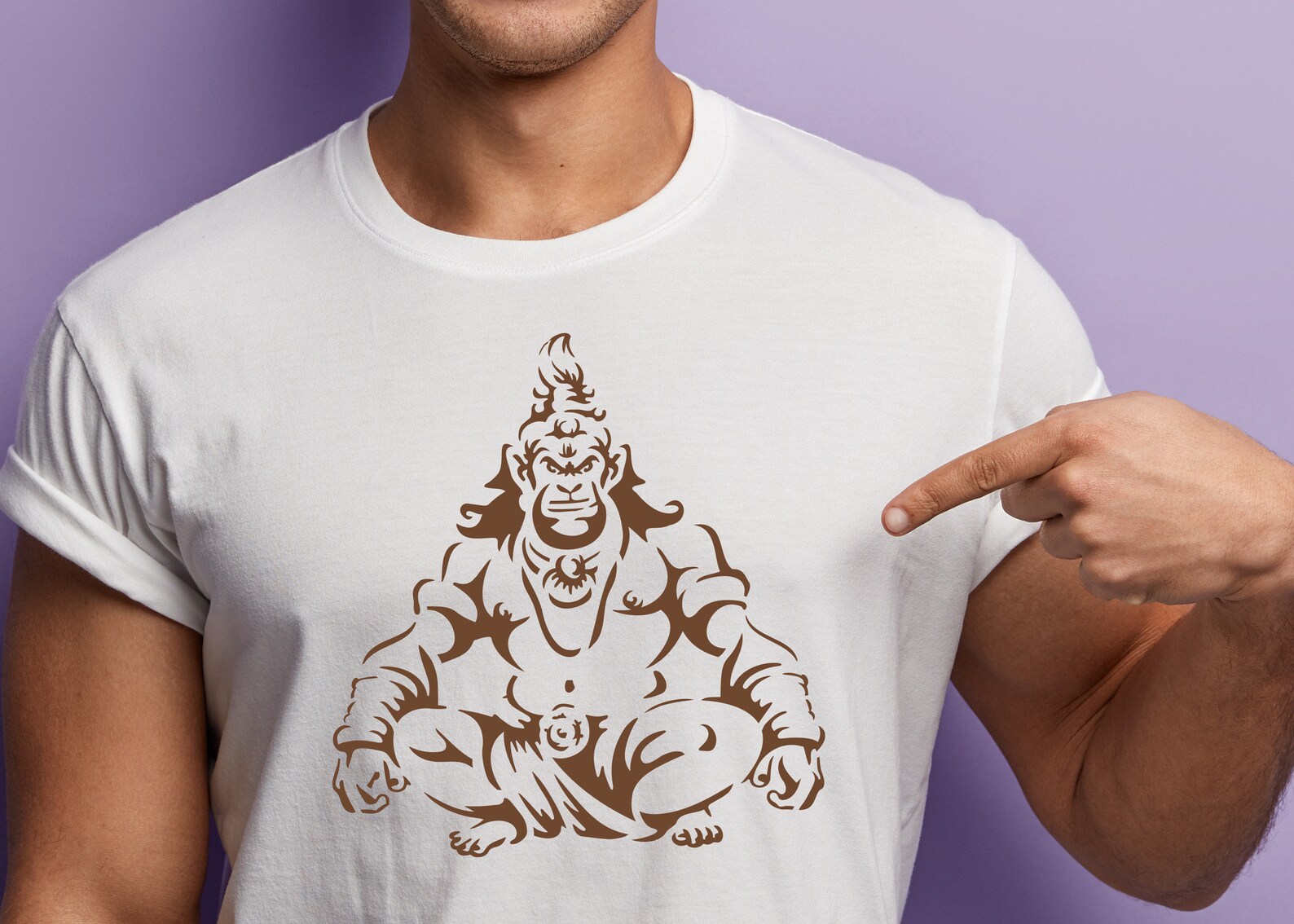 Lord Hanuman Majestic Art Stencil, Hanuman Stencil, Indian Mythology ...