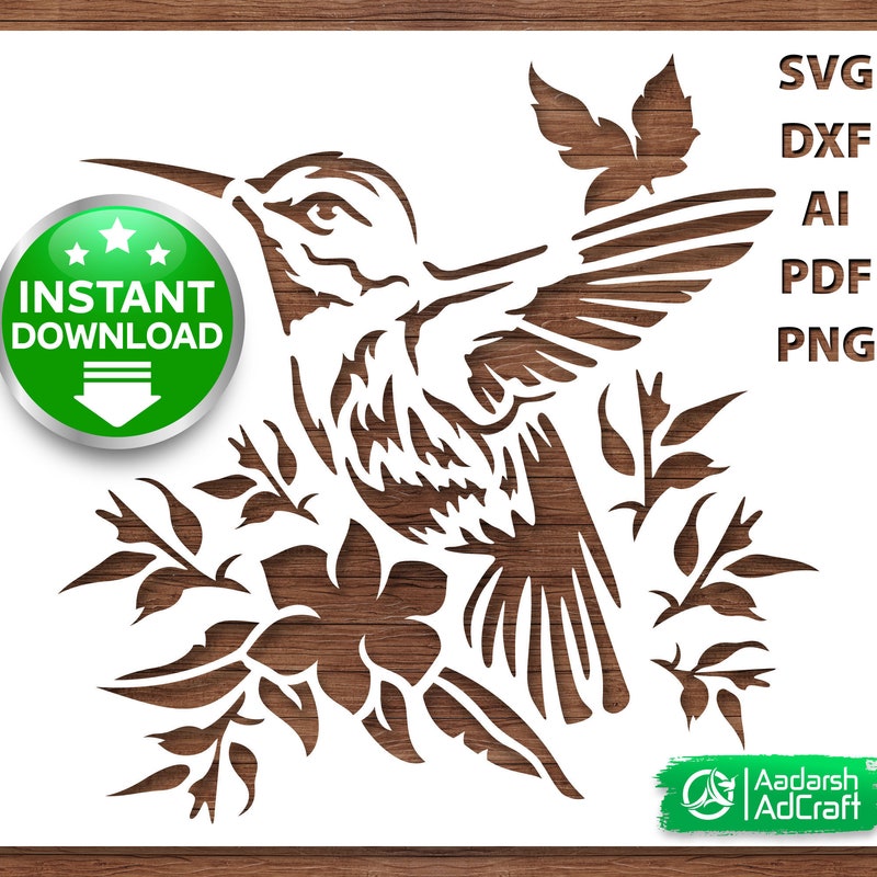 Hummingbird Stencil - Etsy