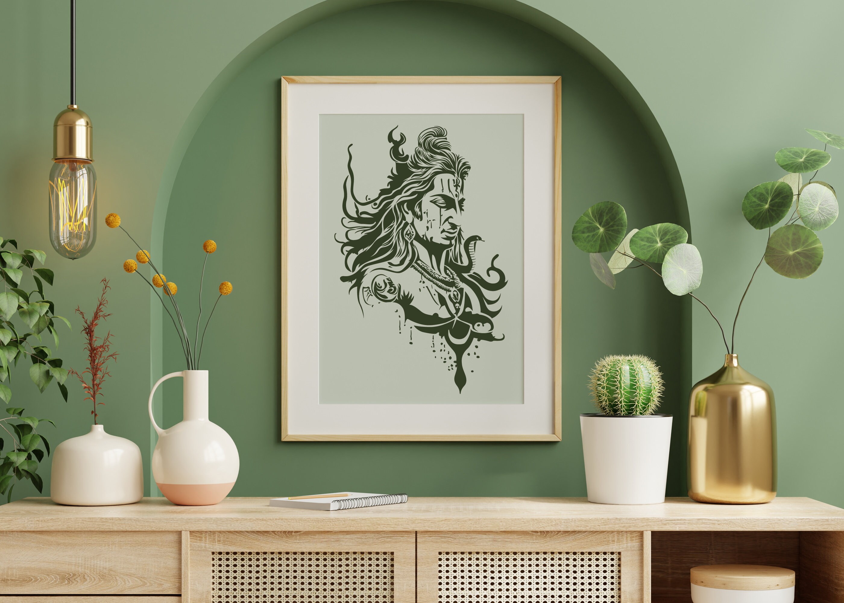 Lord Shiva Mahakal Art Stencil, Shiva Art Stencil, the Destroyer ...