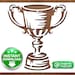 Champion and Winner Trophy Stencil Art, SVG, Dxf, Inspirational Art ...