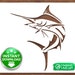 Marlin Fish Jumping Art Stencil SVG Dxf Marlin Fish - Etsy
