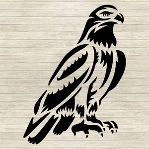 Eagle Falcon Hawk Stencil Art, Falcon Design, Eagle Stencil, Hawk Art ...