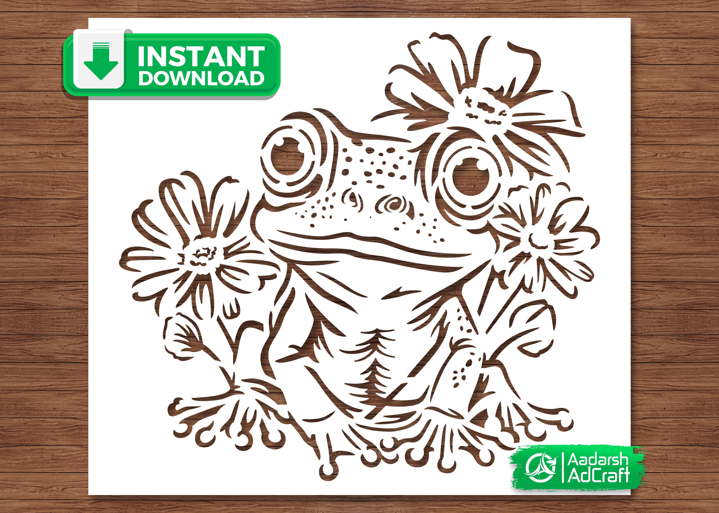 Cute Baby Frog Stencil Art, Frog Art, Aquatic Art, SVG, Dxf, Wall Decor ...