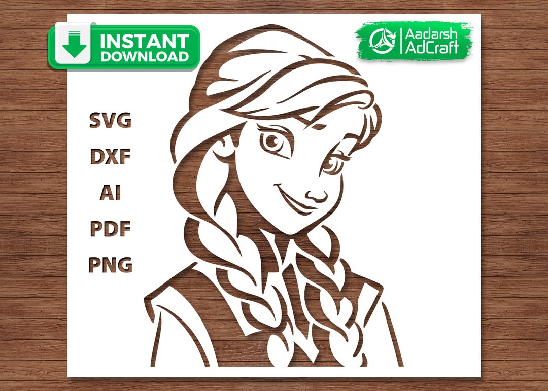 Frozen Snow Princess Stencil Art, Ice Sisters Vector Art, Kingdom of ...