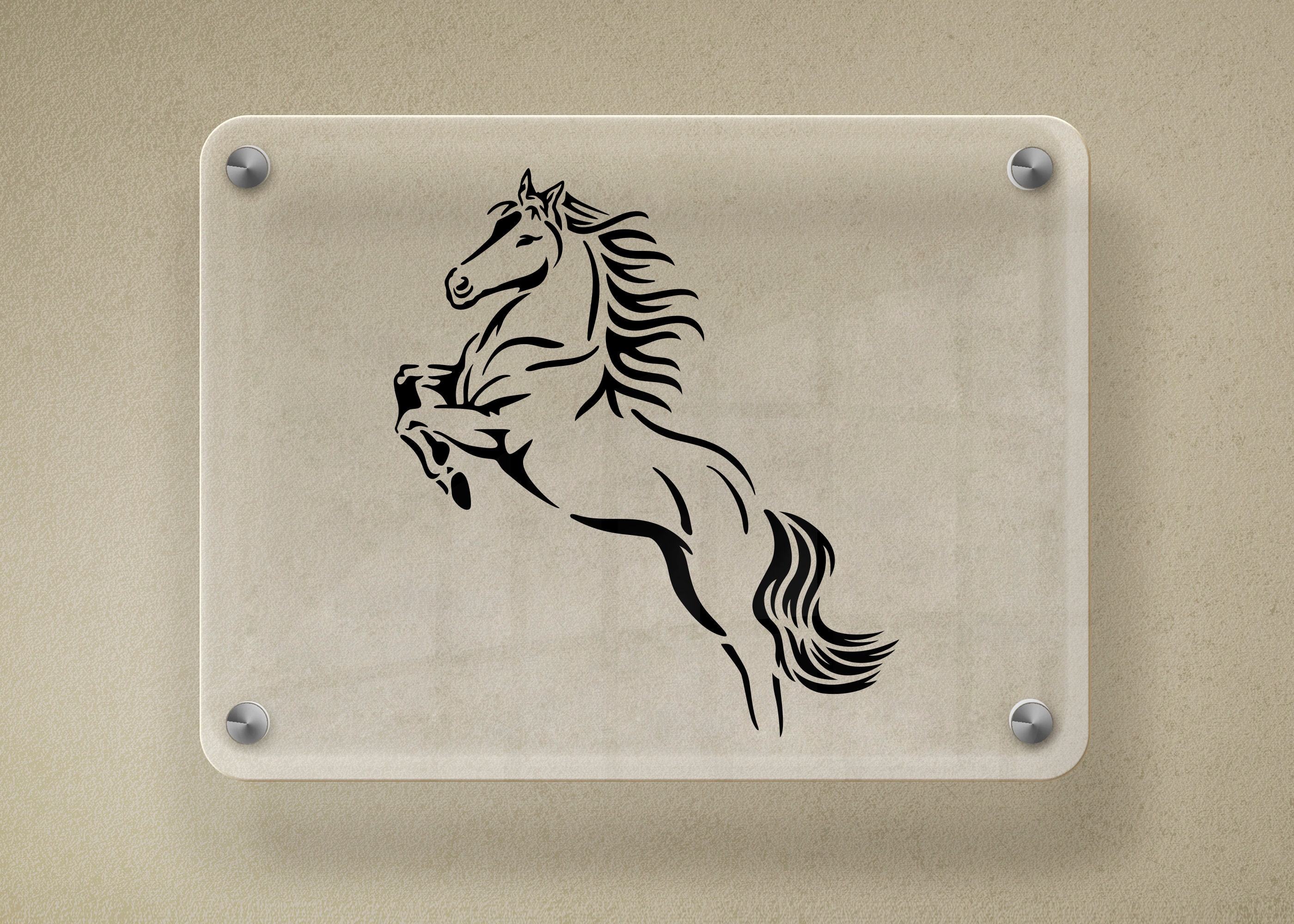 Saut cheval tête Art pochoir, vecteur SVG, dxf, cheval pochoir ...