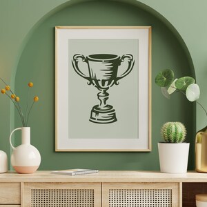 Champion and Winner Trophy Stencil Art, SVG, Dxf, Inspirational Art ...