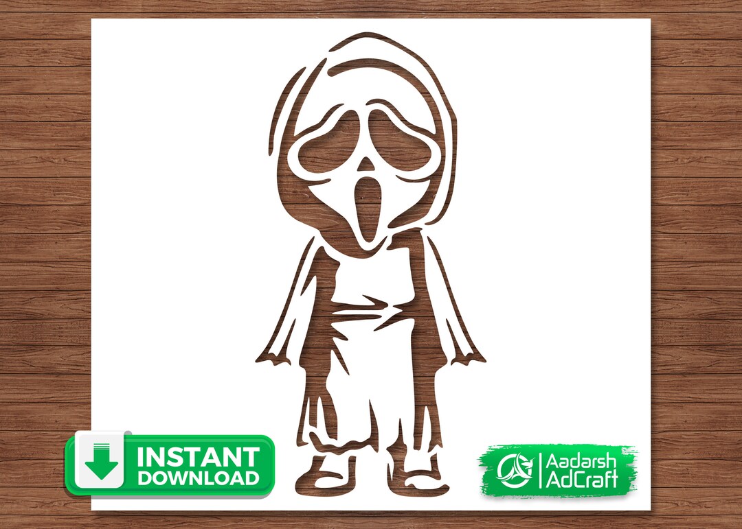 Halloween Masked Killer Ghost Art Stencil Halloween Killer - Etsy