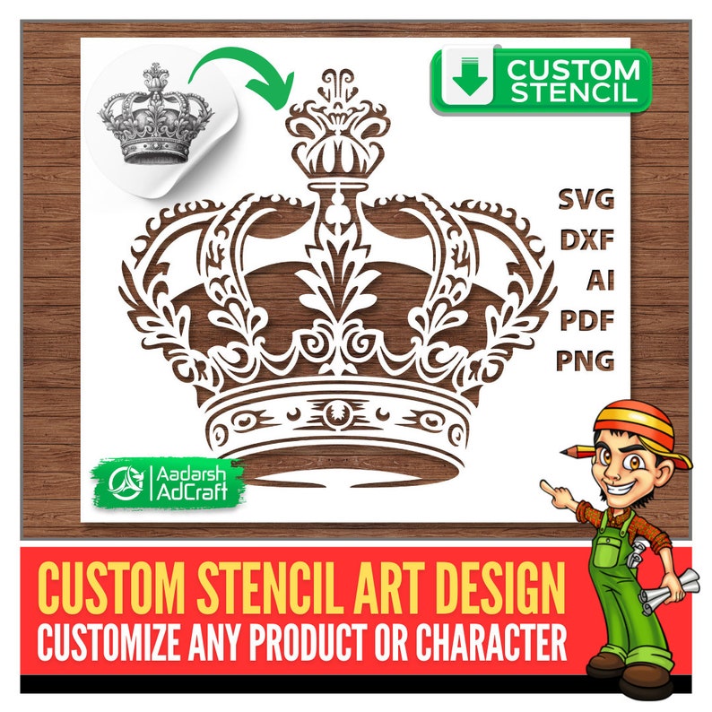 Custom Stencil Art Design, Dxf, Svg, Ai, Pdf, Png, Unique Silhouette ...