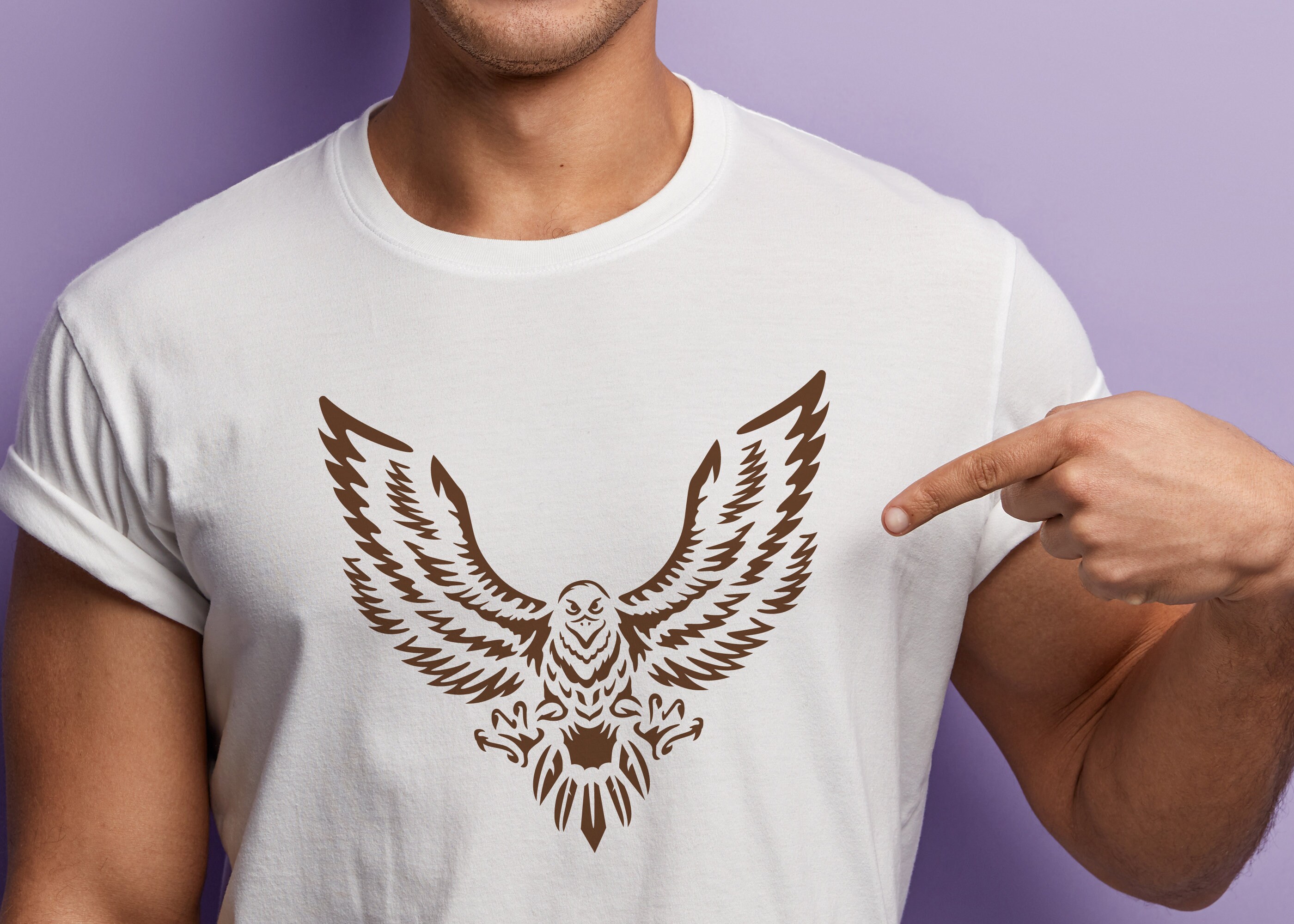 Falcon Eagle Hawk Flying Stencil Art Falcon Design Eagle - Etsy