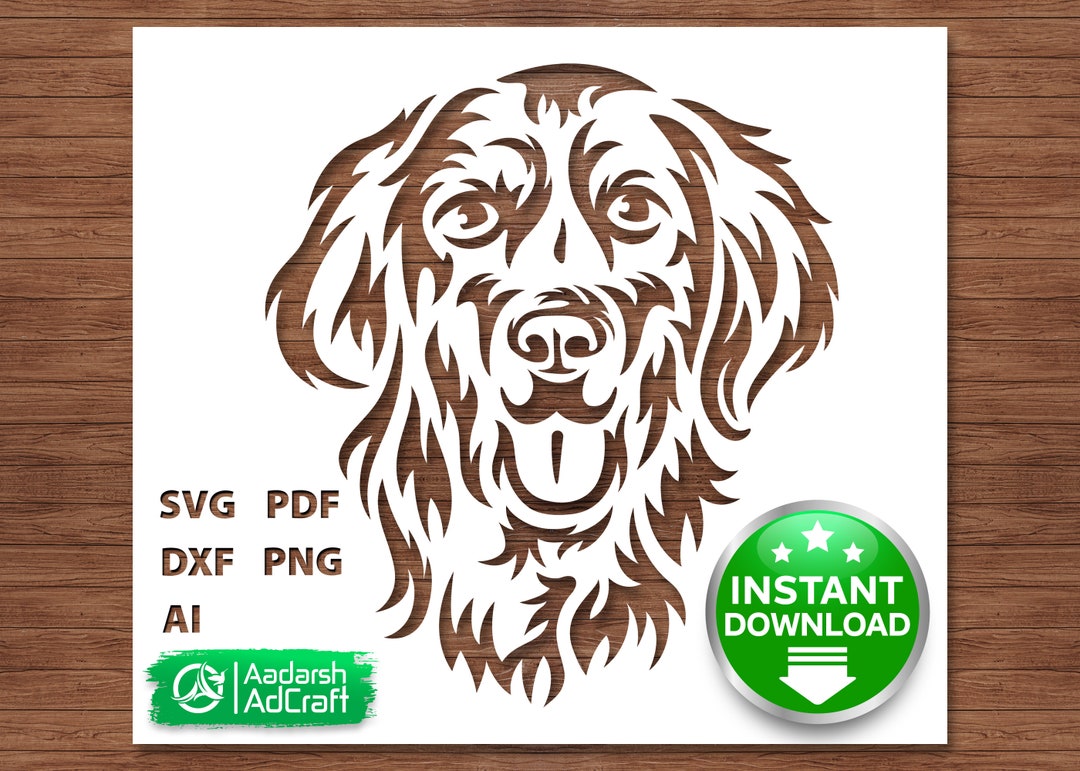 Labrador Dog Head Stencil Art, Dog Stencil, Dog Art, Pet Art, Wall ...