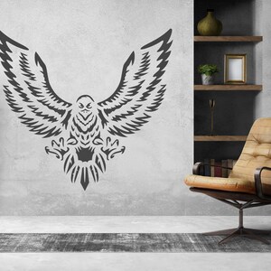 Falcon Eagle Hawk Flying Stencil Art, Falcon Design, Eagle Stencil ...