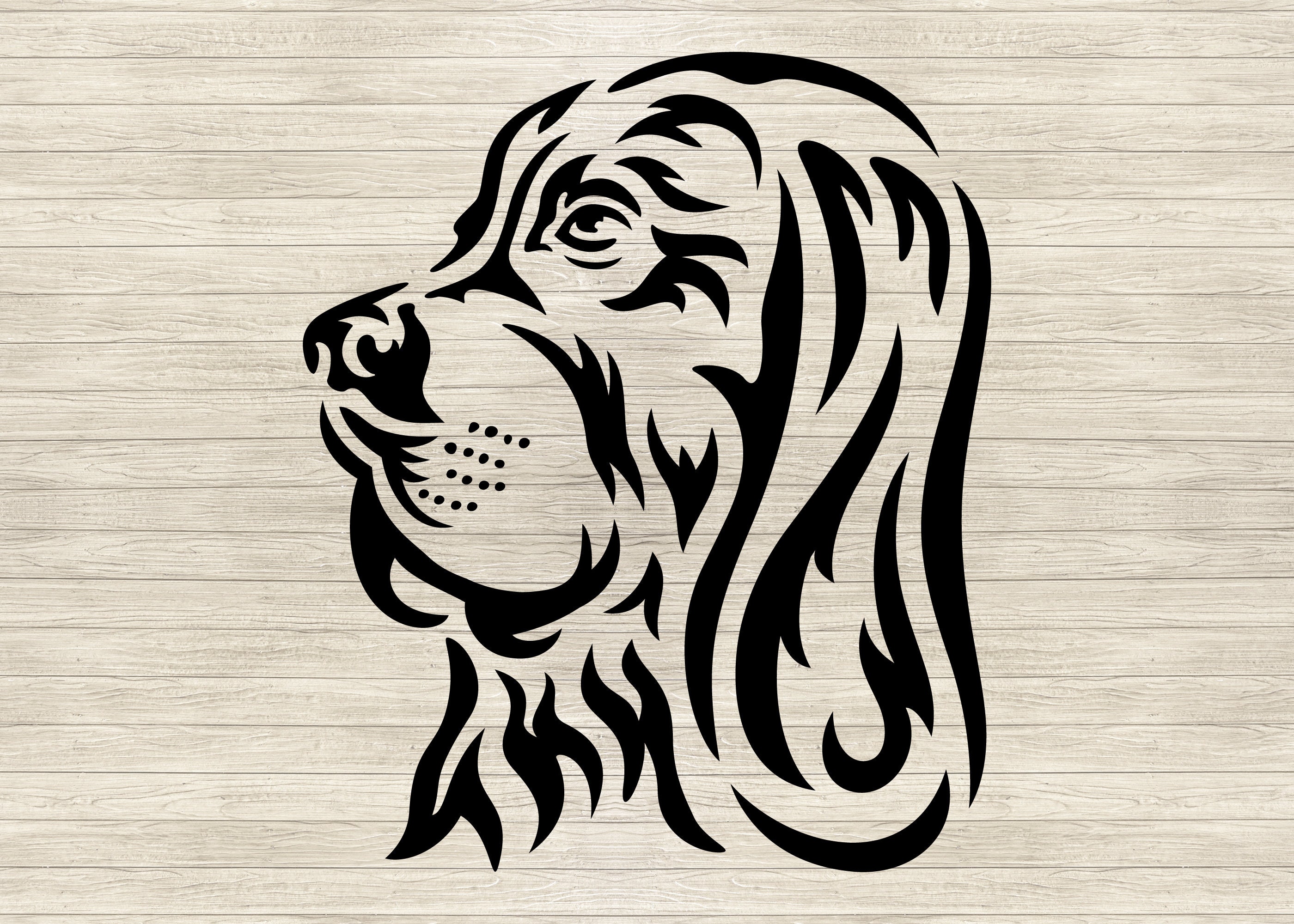 Basset Hound Dog Face Art Stencil SVG DXF Dog Stencil Dog - Etsy Australia