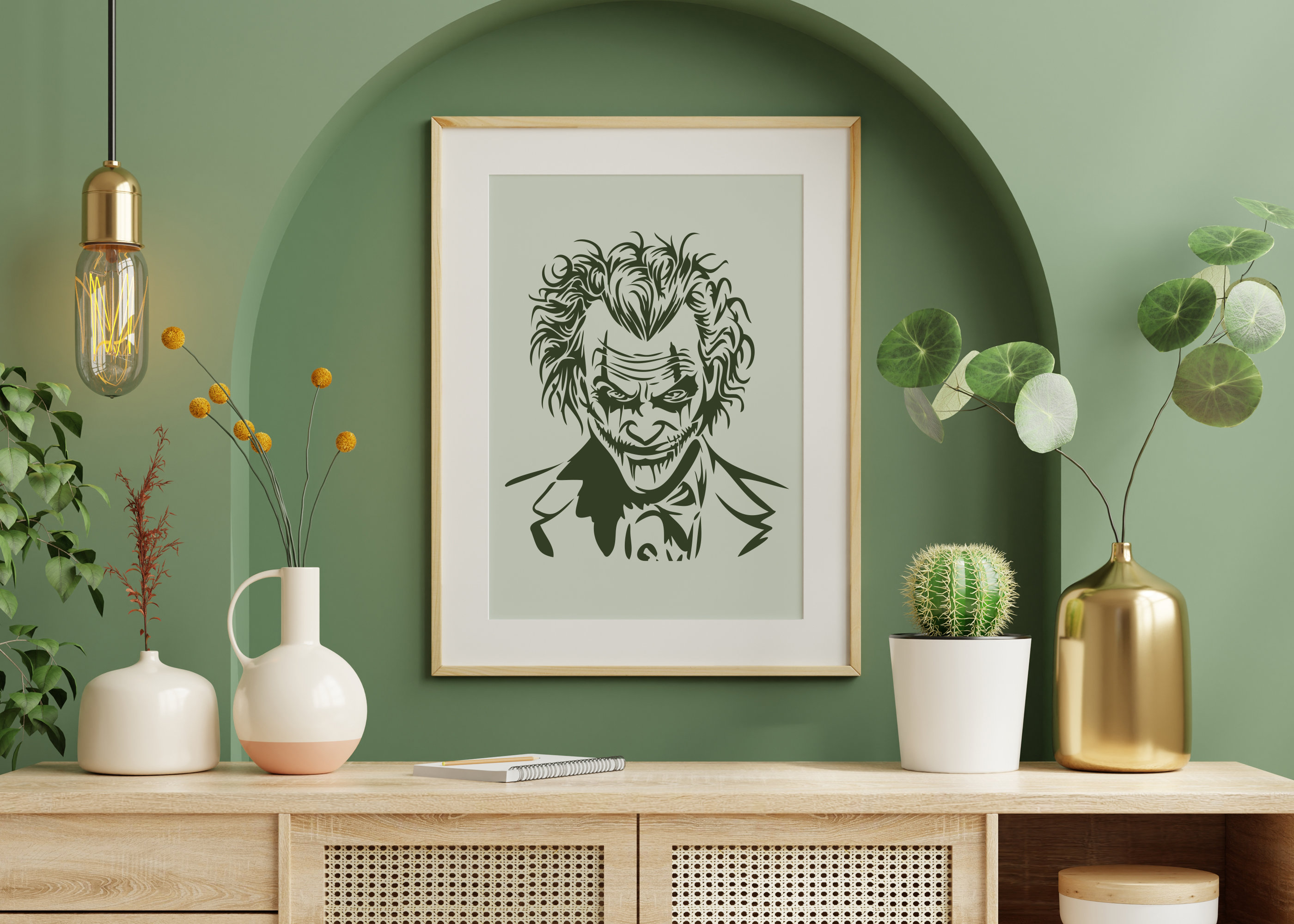 Super Villain Joker Art Stencil, the Joker, Chaos Unleashed, Sinister ...