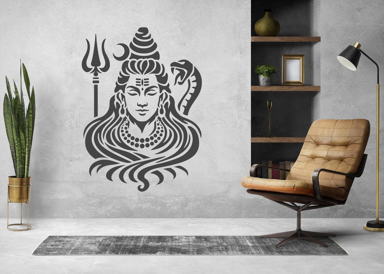 Lord Shiva Stencil | Hindu God SVG Template, Mahashivratri Stencil Art ...