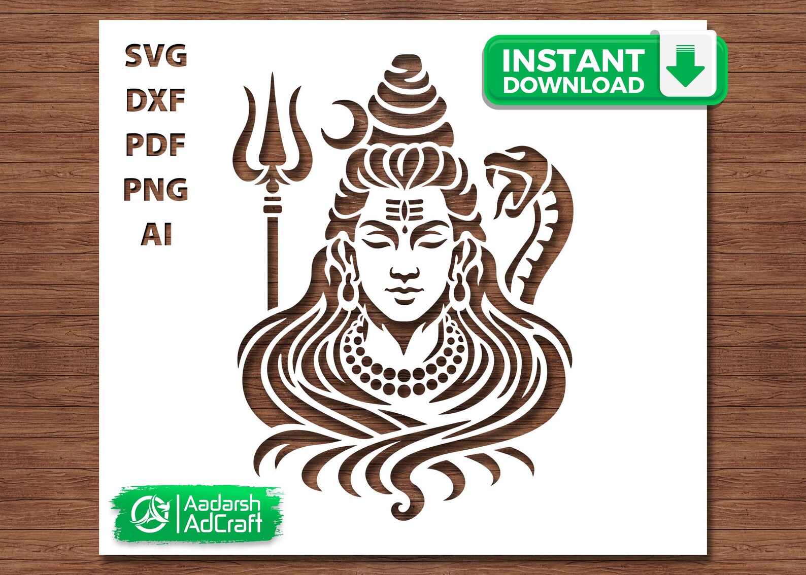 Lord Shiva Stencil | Hindu God SVG Template, Mahashivratri Stencil Art ...