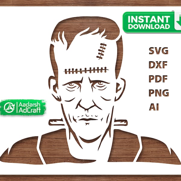 Frankenstein Stencil - Etsy